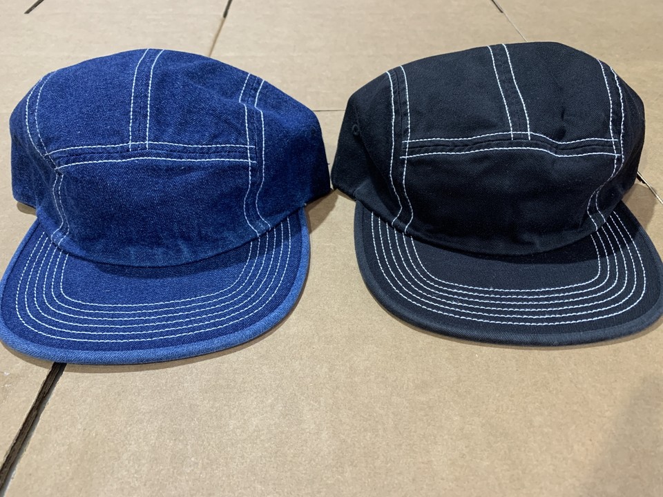 Supreme Fitted Rear Patch Camp Cap Denim Black F/W 18 | eBay