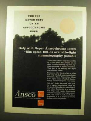 1959 Ansco Super Anscochrome 16mm Film Ad - The Sun | eBay