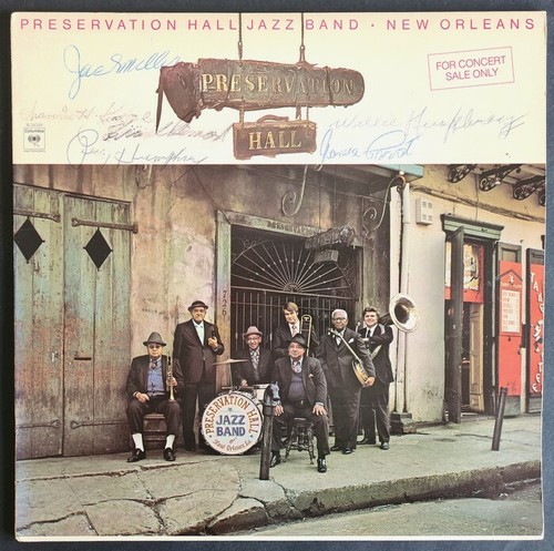RARE DISQUE 33 TOURS PRESERVATION HALL JAZZ BAND + 6 DÉDICACES / NEW ...