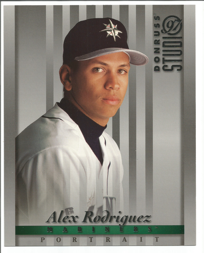ALEX RODRIGUEZ (Seattle Mariners) 1997 DONRUSS STUDIO 8" X 10" JUMBO ...