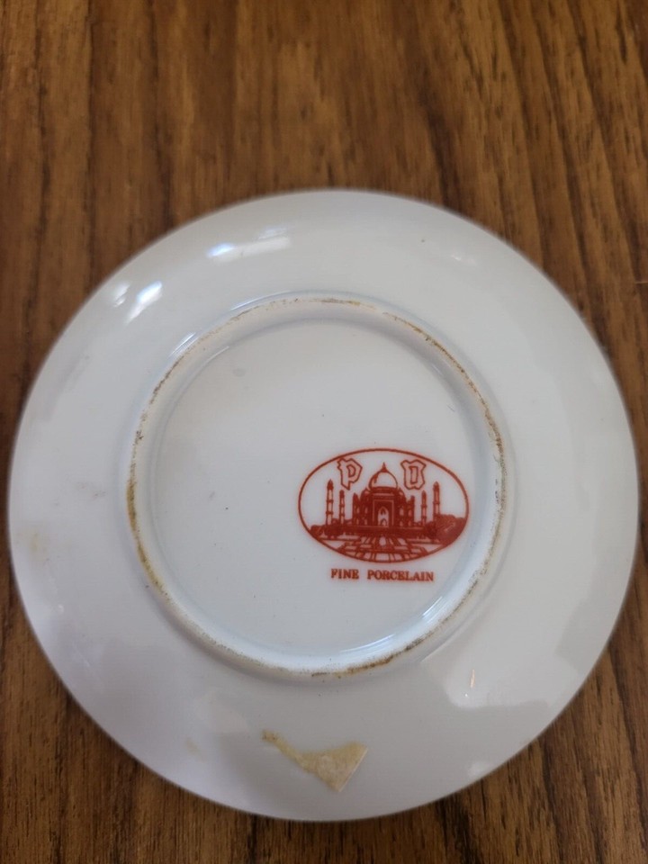 Vtg Small Porcelain Plate Fiesta De Toros Handpainted Very Detailed ...