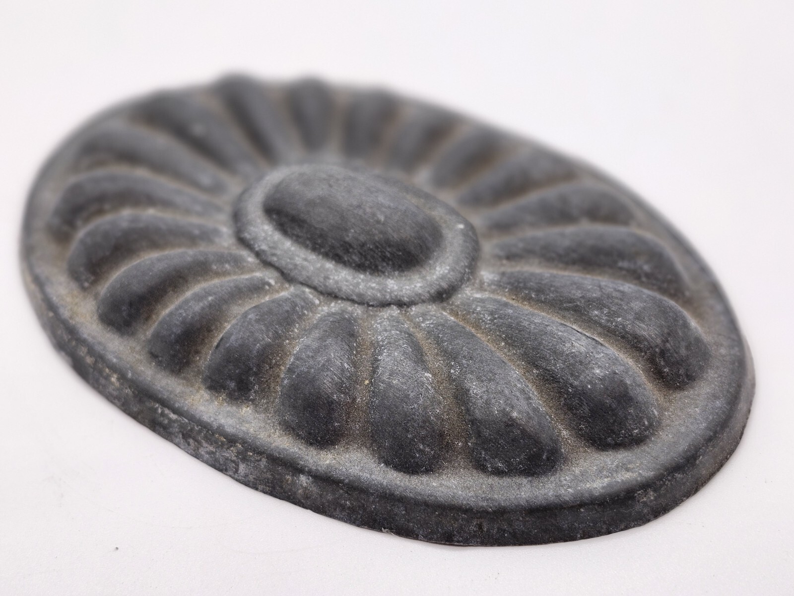 Antique Zinc Small Oval Embossed Medallion Architectural Salvage New ...