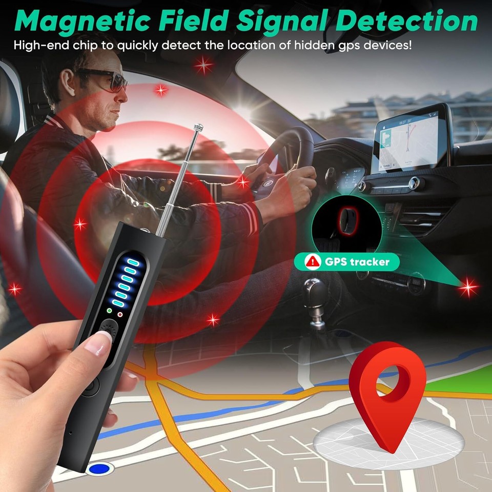 Portable Hidden Camera Detector Finder Bug GPS Tracker Scanner Device ...