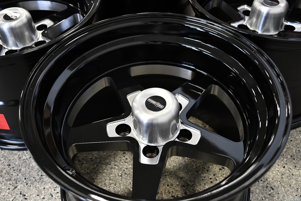 Set 4 15" Vision American Muscle 571 Sport Star II Gloss Black 15x10 ...