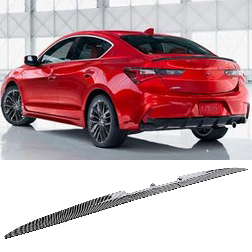 For Acura ILX 2013-2020 Carbon Fiber Look Rear Roof Trunk Spoiler Lip ...