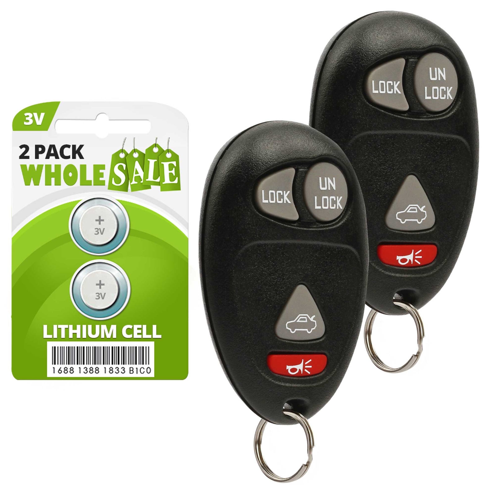 2 Replacement for 2001 2002 2003 2004 2005 Pontiac Aztek Key Fob ...