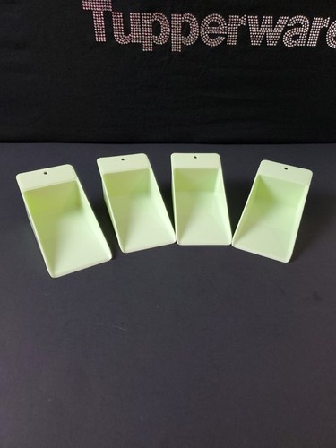 Tupperware 4 Mint Green Flat Scoops Gadgets Canister Pet Dry cookie ...