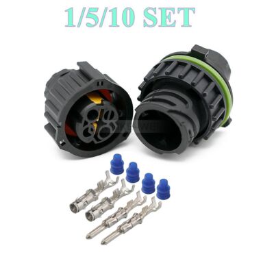 2 Pin AMP DIN 72585 Automotive Male Female Circular Connector Plug ...
