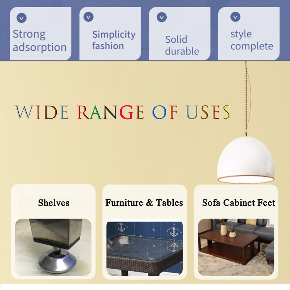 M8 Threaded Plugs Plastic Square Tube End Caps Furniture Adjustable ...