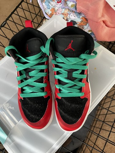 High Top Nike Dunks “Christmas” Kids Size 2 Red Green Black EUC | eBay