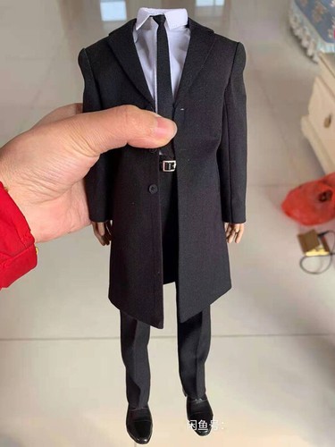 B1-4 1:6th Black coat suit set For 12" male Worldbox AT020 narrow ...