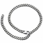 Men's Choker Tail Hip Hop Rapper Stainless Steel Silver Cuban Chain ...