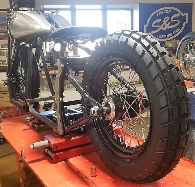 Black Adventure Bobber ST Frame Leaf Spring Rolling Chassis Kit, Shift ...