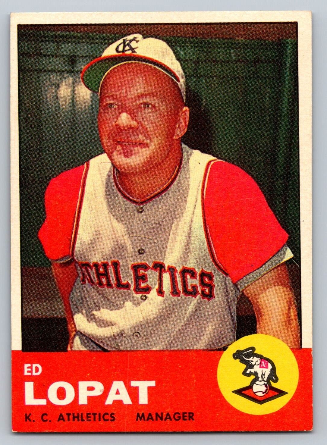 1963 Topps #23 Ed Lopat Baseball Kansas City Athletics EX+ | eBay