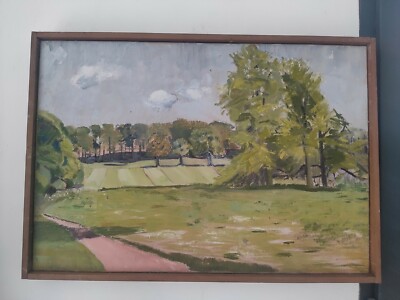 PEINTURE PAYSAGE EXPRESSIONNISTE HUILE SUR TOILE SIGNÉE E. SIMMONS ...