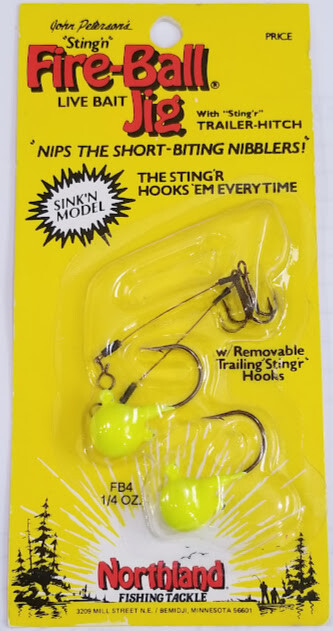 Northland Fire-Ball Live Bait Jig w Stinger Hook Your Choice Color Sz ...