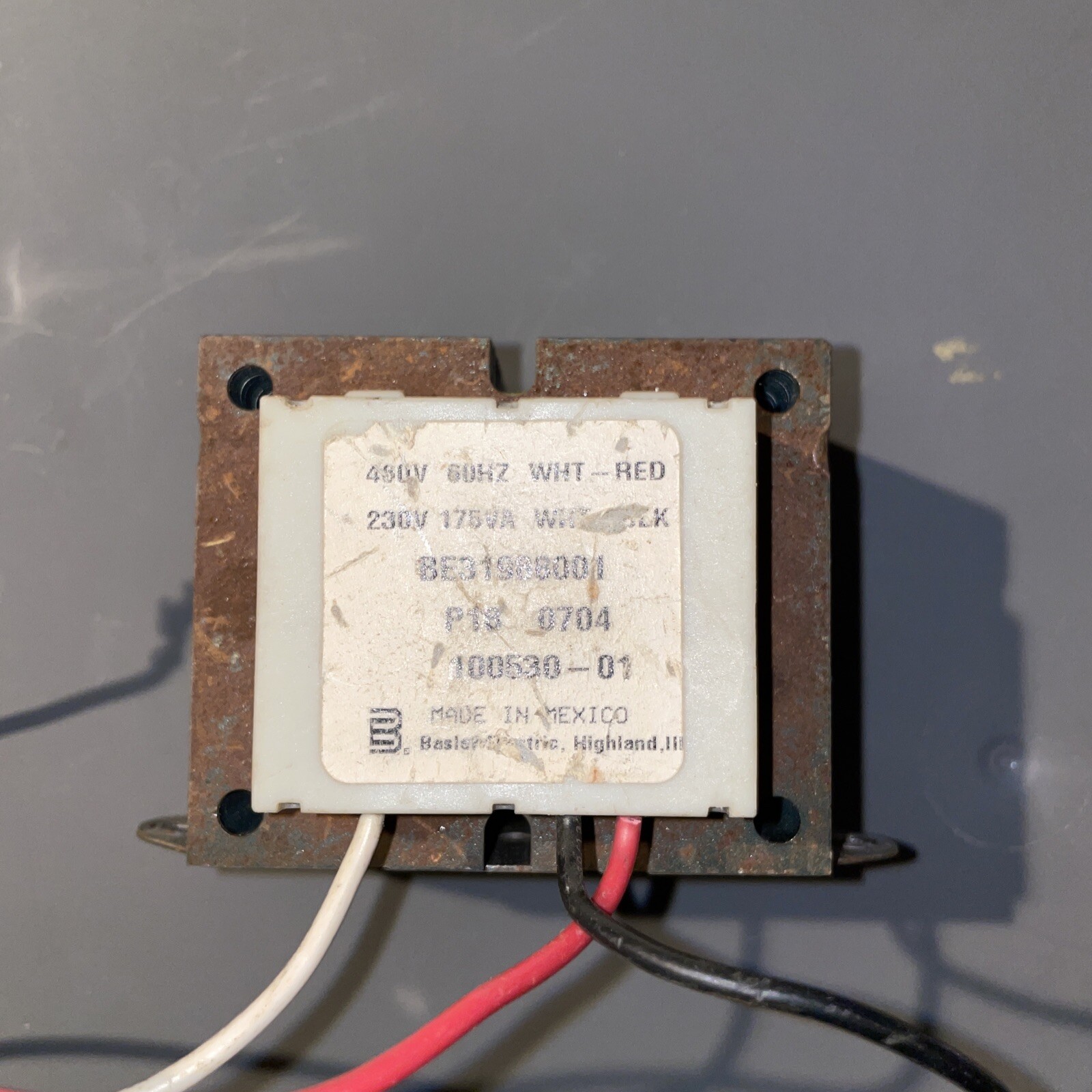 LENNOX 100530-01 460V/230V 175VA TRANSFORMER BASLER ELECTRIC BE31988001 ...