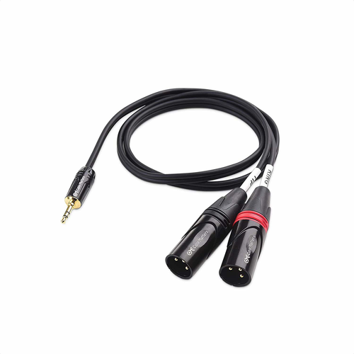 Senor Cable 3.5Mm 1/8 Inch Trs To 2 Xlr Cable Male To Male Aux To Dual ...