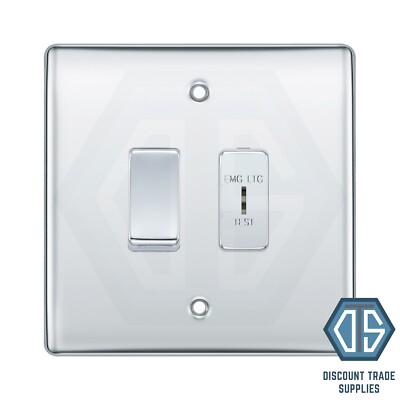 BG Polished Chrome 2 Gang EMG LTG TEST Key Switch with 2 Way Single ...