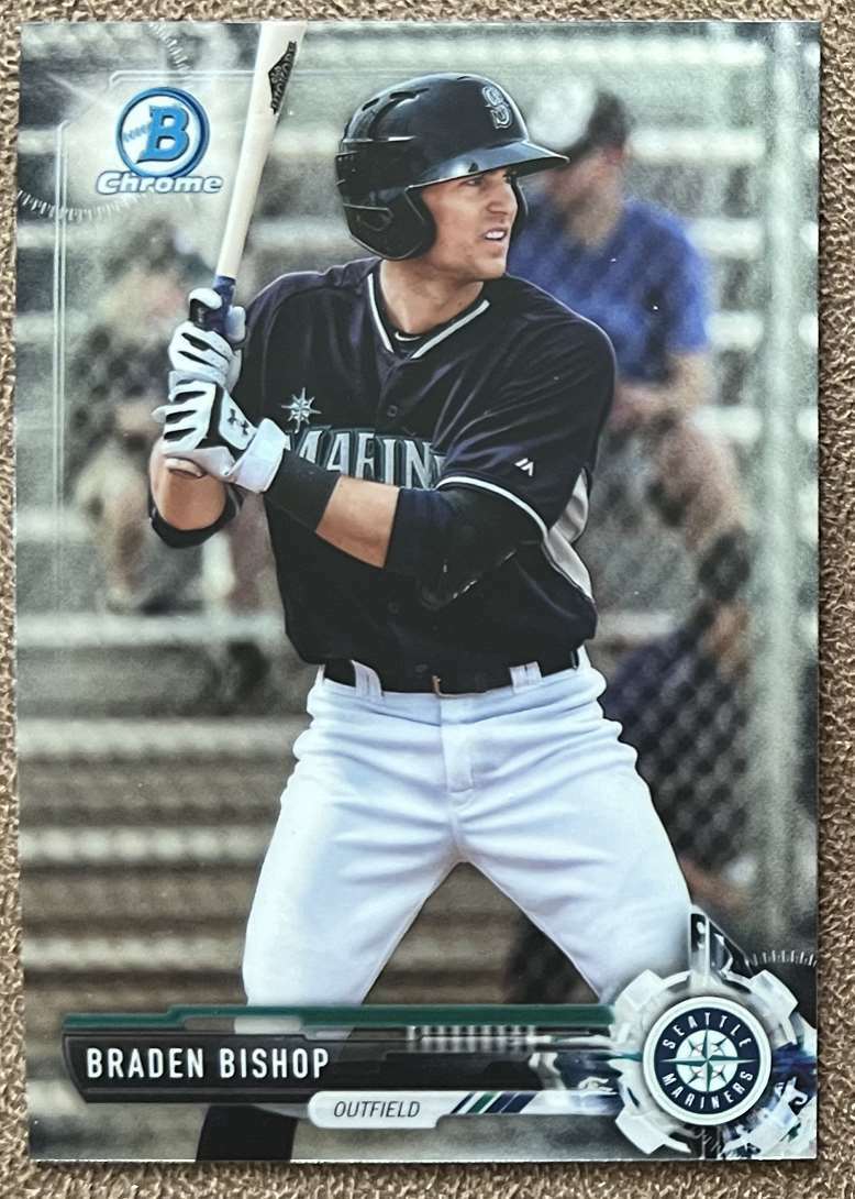 2017 Bowman Chrome Prospects Braden Bishop Rookie Seattle Mariners # ...