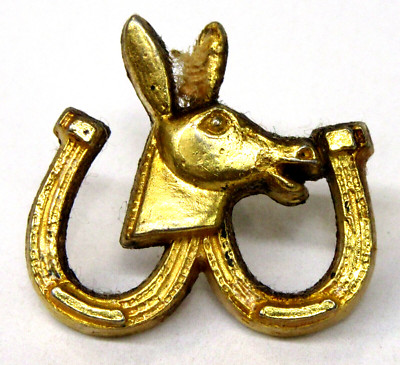 1960's DEMOCRAT DONKEY w/horseshoes tack pin pinback ^ | eBay