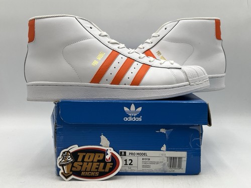 Adidas Pro Model White Orange Retro Vintage Size 12 Authentic 2016 Rare ...