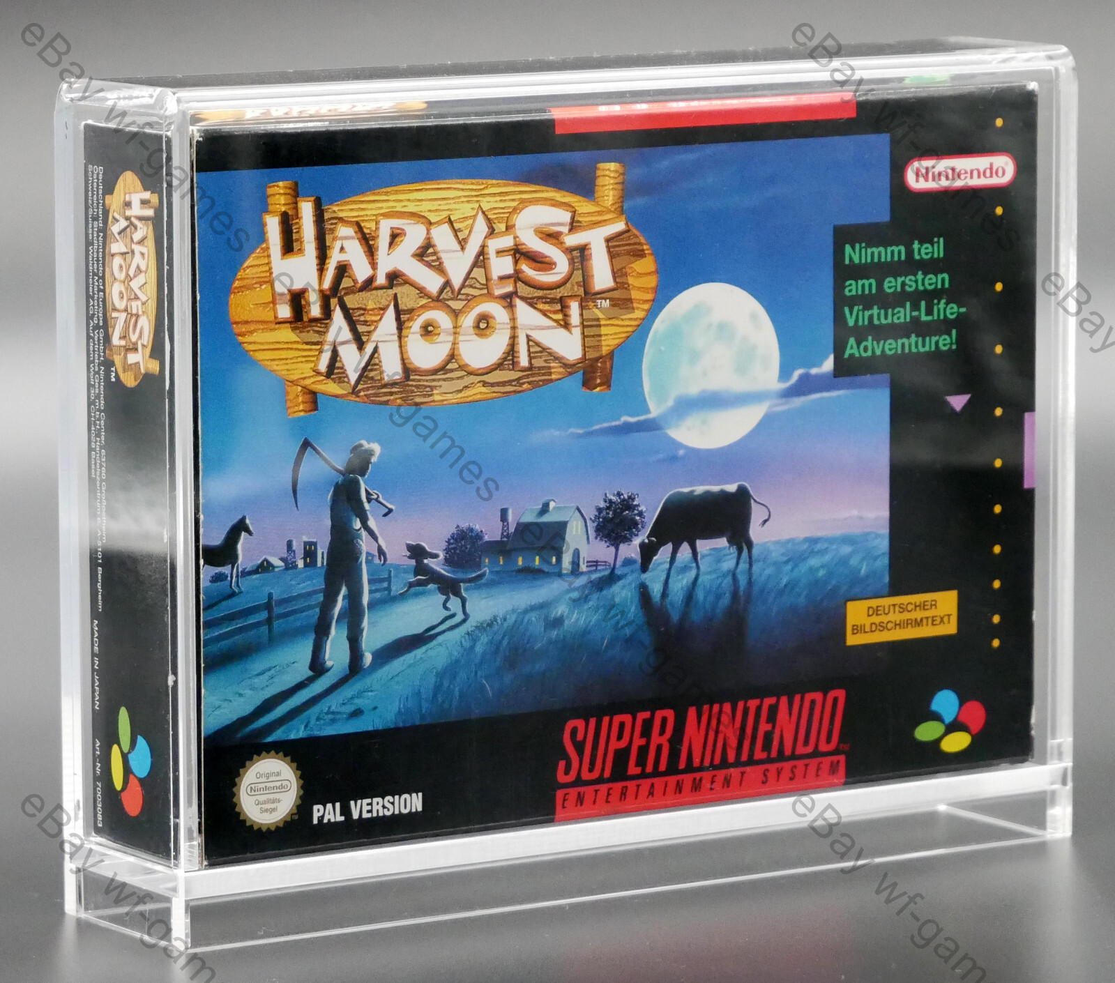 Acryl Sliding Bottom Case Schutz Gehäuse Box Super Nintendo SNES Spiele ...