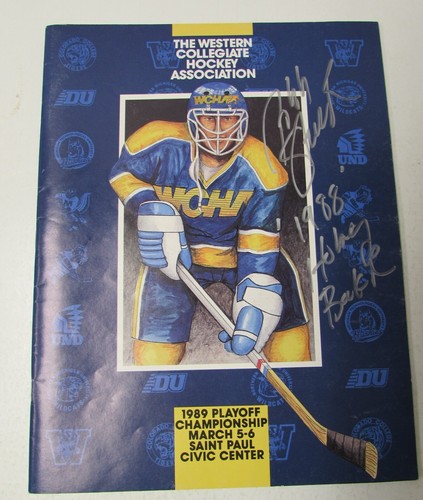 1989 WCHA Hockey Final Four Program - Minnesota Gophers - Robb Stauber ...