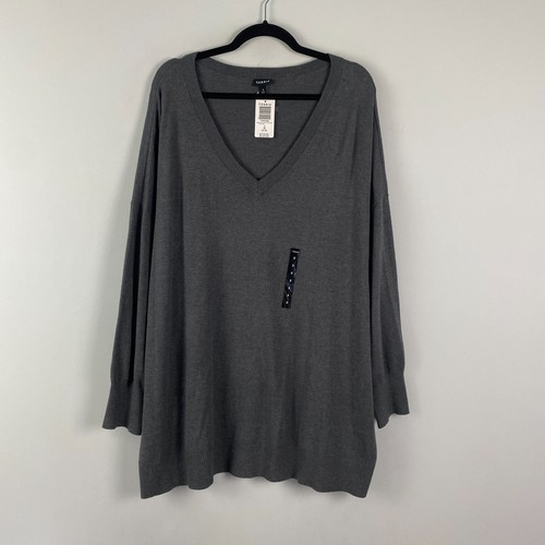 Torrid Everyday Soft Pullover Tunic Crew V Neck Sweater Plus Size 3X ...