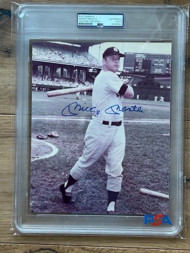MICKEY MANTLE Autograph AUTO 8x10 Signed SLABBED Photo PSA/DNA ...