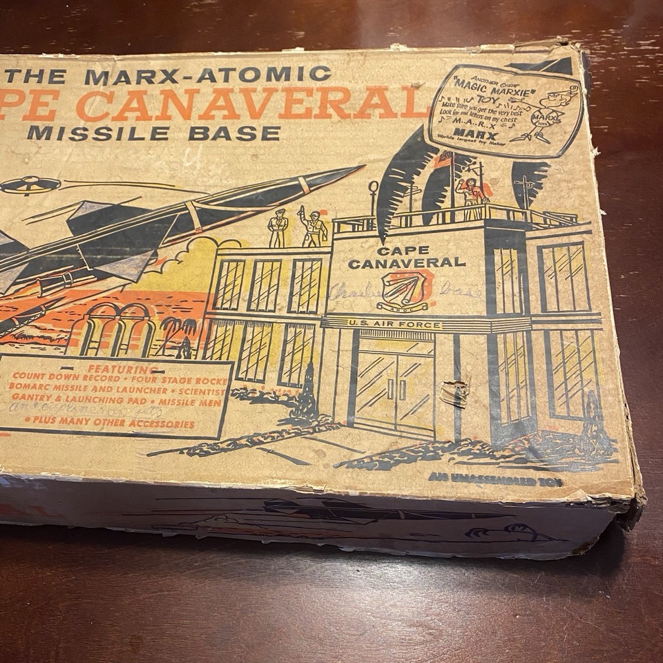Vintage Marx Cape Canaveral Missile Base Box Only 1960s Atomic Space ...