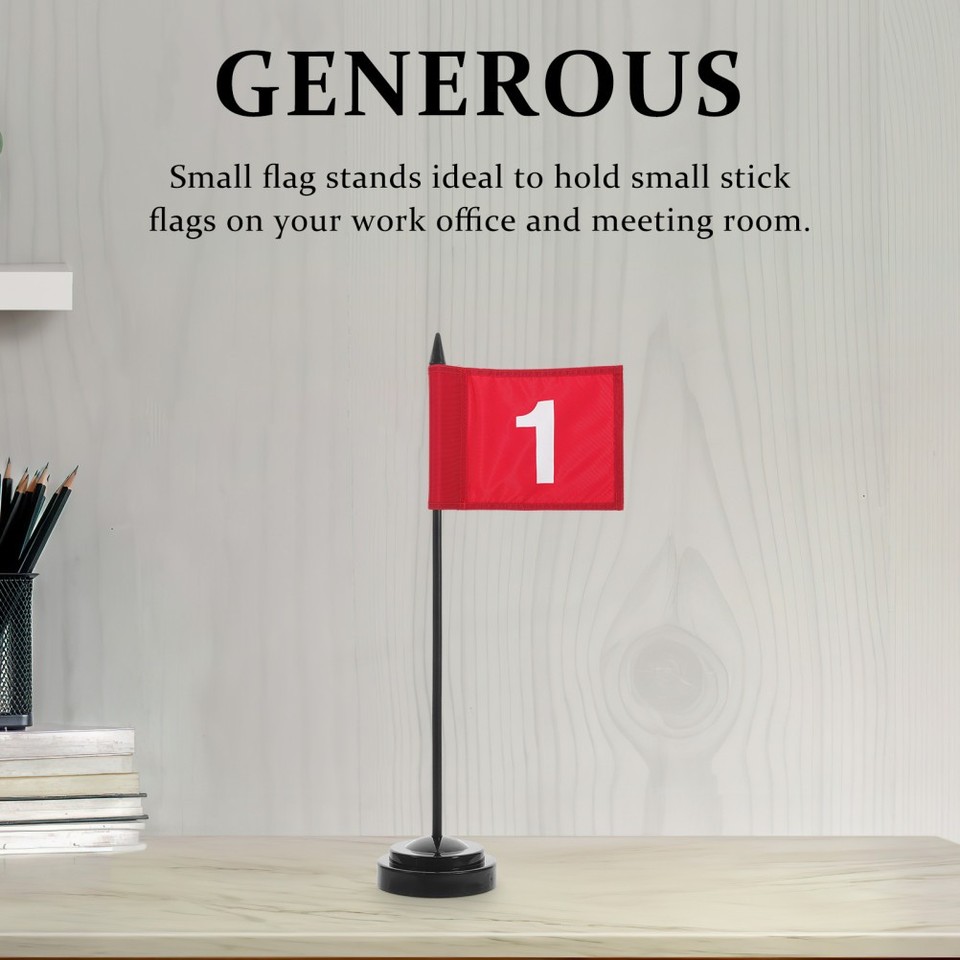 12pcs Table Flag Holder Small Flagpole Stand Desk Flag Pole Base Desk ...