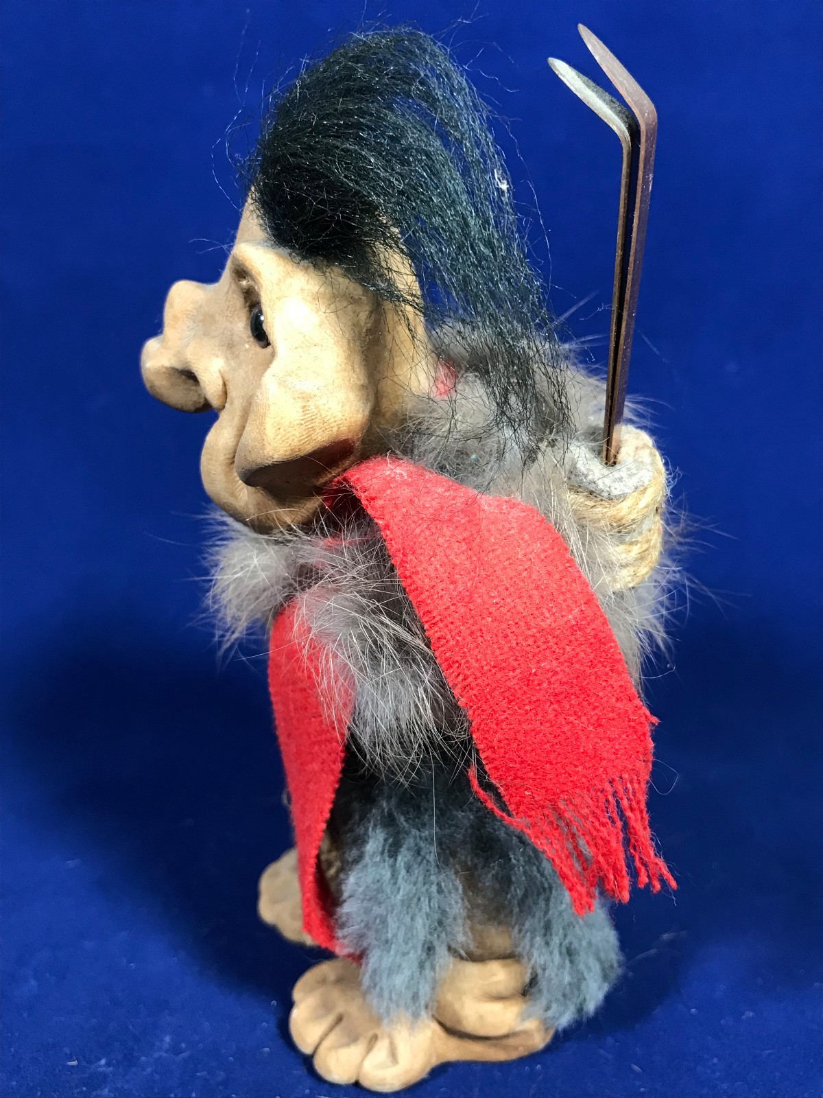 Vintage Good Luck Lake Superior Clay Sand Forest Ski Troll Signed "S ...