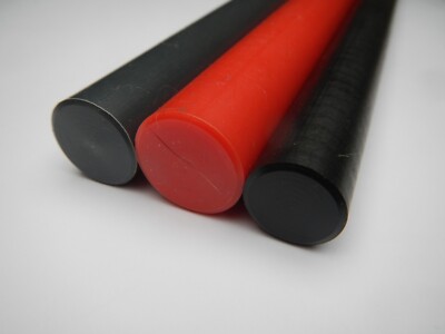 Red Grey Black PVC Plastic rod bar round 6mm to 60mm Diameter 500mm ...
