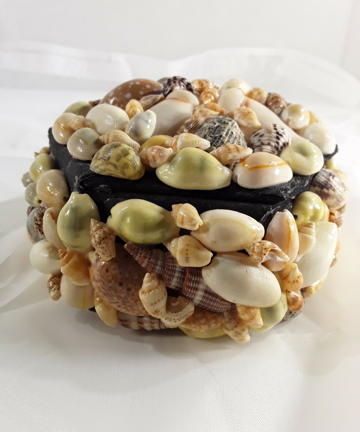 Vintage Sea Shell Hexagon Trinket Box Ocean Shells | eBay