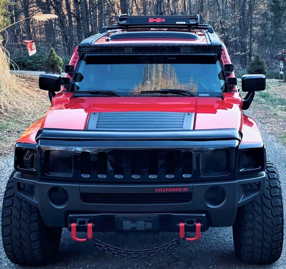 Hummer H3 LIght bar mount With 4 Pod tabs powder coated (WHITE) | eBay