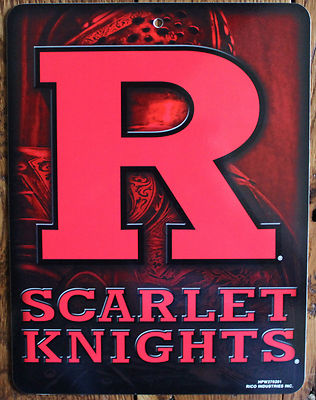 Licensed NCAA Plastic Sign Rutgers University Scarlet Knights Wall ...