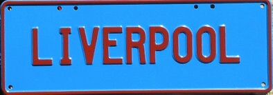 Liverpool Premier League Soccer Number Plates Tin Metal Vanity Sign ...