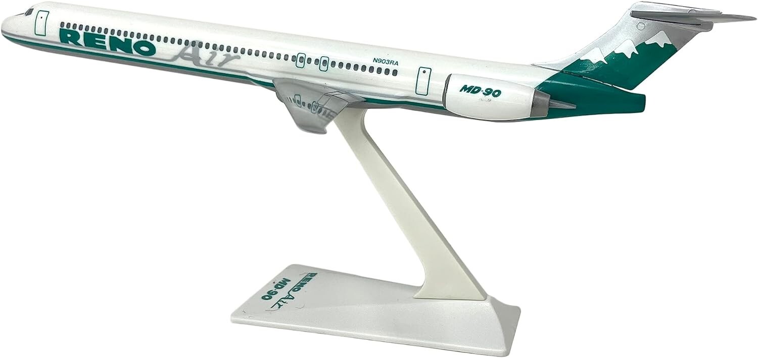 Flight Miniatures Reno Air MD-90 1/200 Scale Model with Stand N903RA | eBay