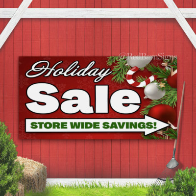 Holiday Sale Store Wide Savings indoor outdoor banner sign | eBay
