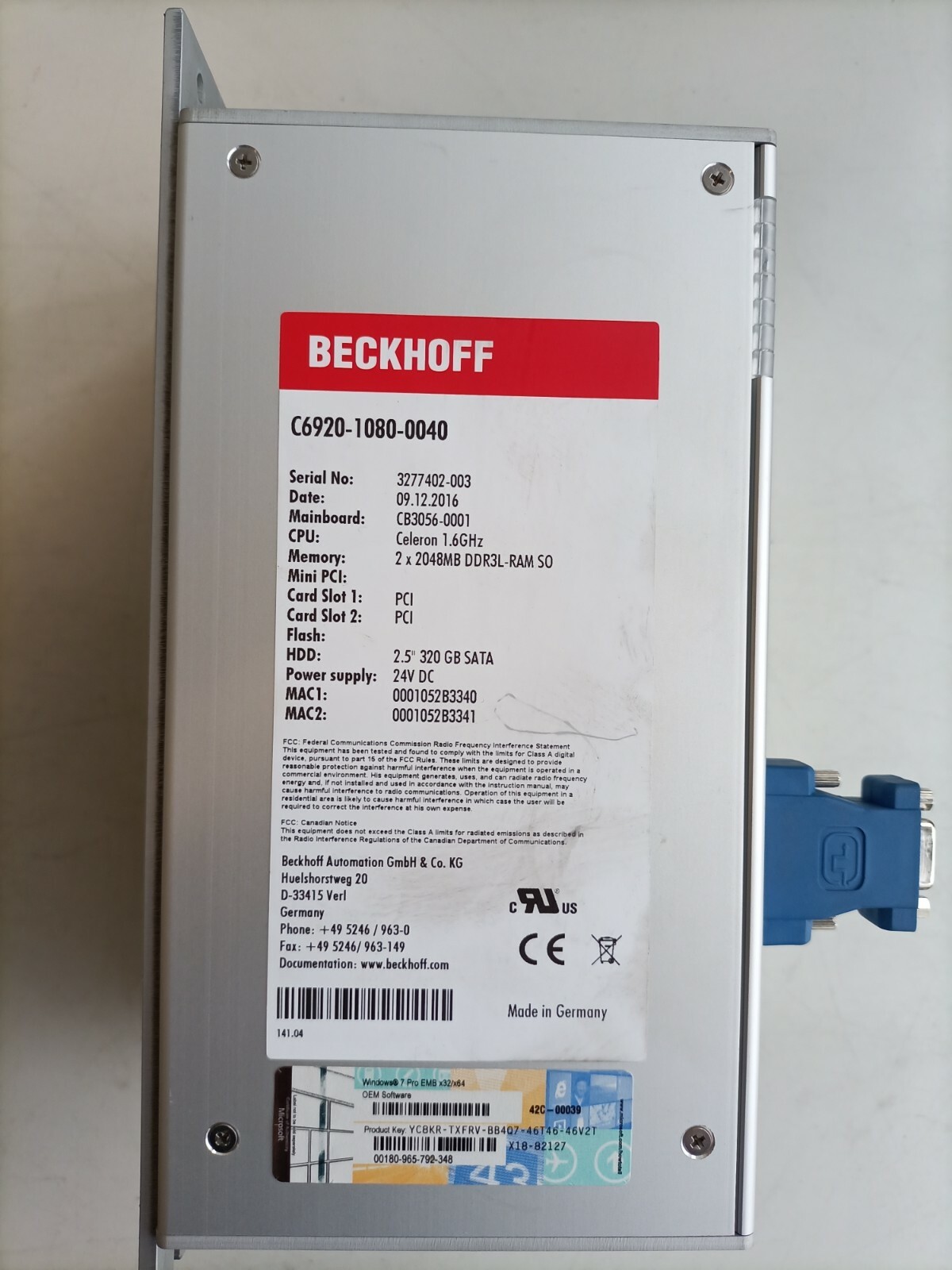 Beckhoff C6920-1080-0040 for sale online | eBay