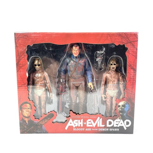 NECA Ash Vs Evil Dead Bloody Ash Vs Demon Spawn 3-Pack 7'' Action Figures RARE | eBay