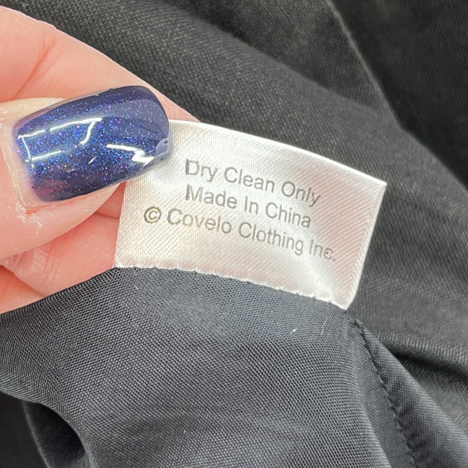 CoVelo Clothing Jacket Womens 4 Black Linen Floral Applique Art to Wear ...