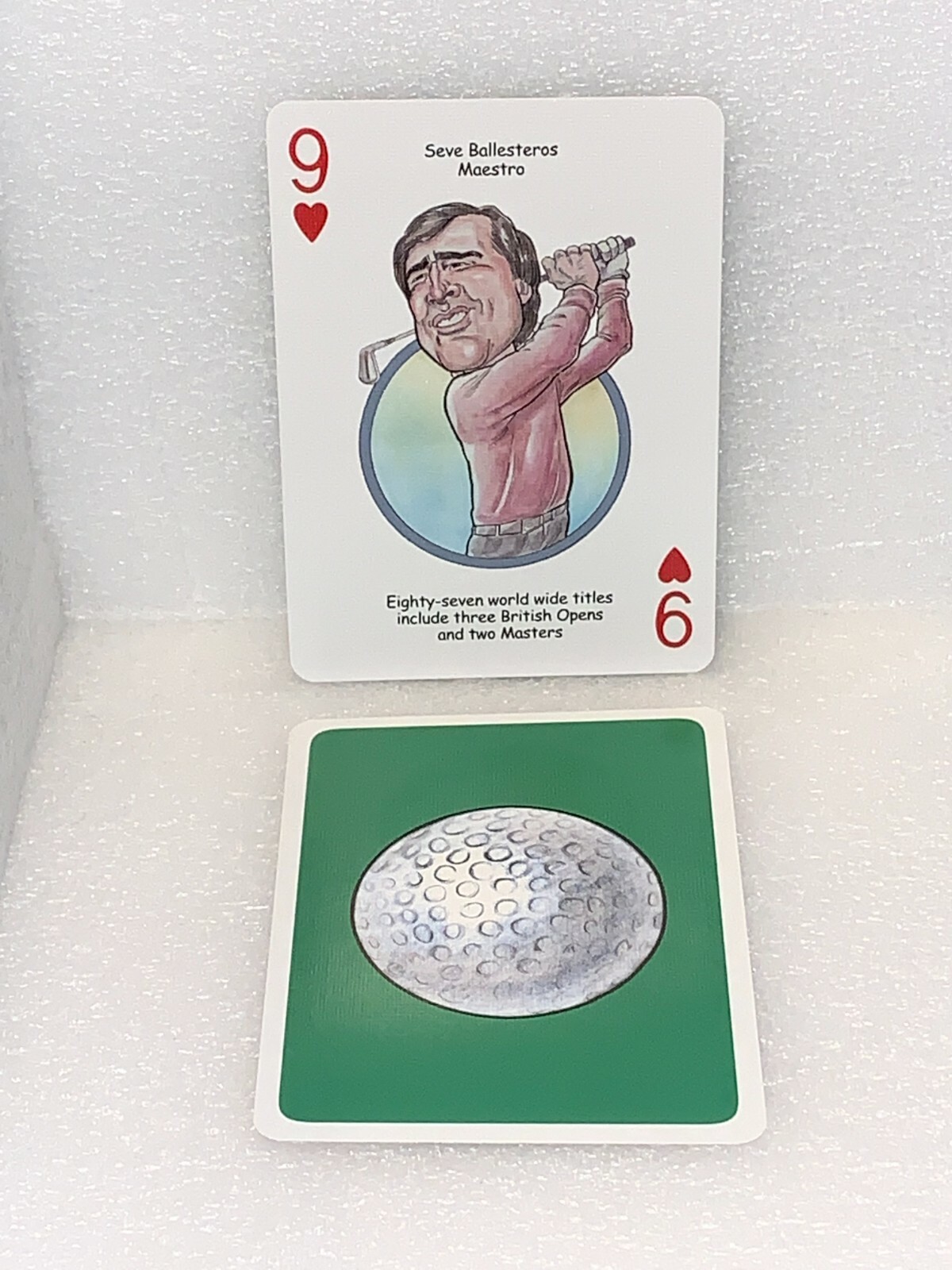 Seve Ballesteros Professional Golfer Caricature Vintage Poker Playing ...