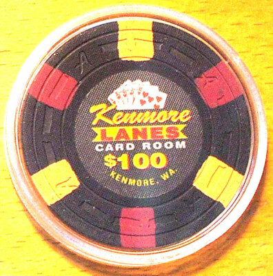 $100. Kenmore Lanes CASINO CHIP - Kenmore, Washington - Card Room ...