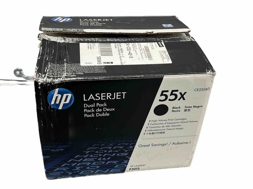 New Open Box Genuine OEM HP CE255XD Black Toner 3 Pack 55X P3015 ...