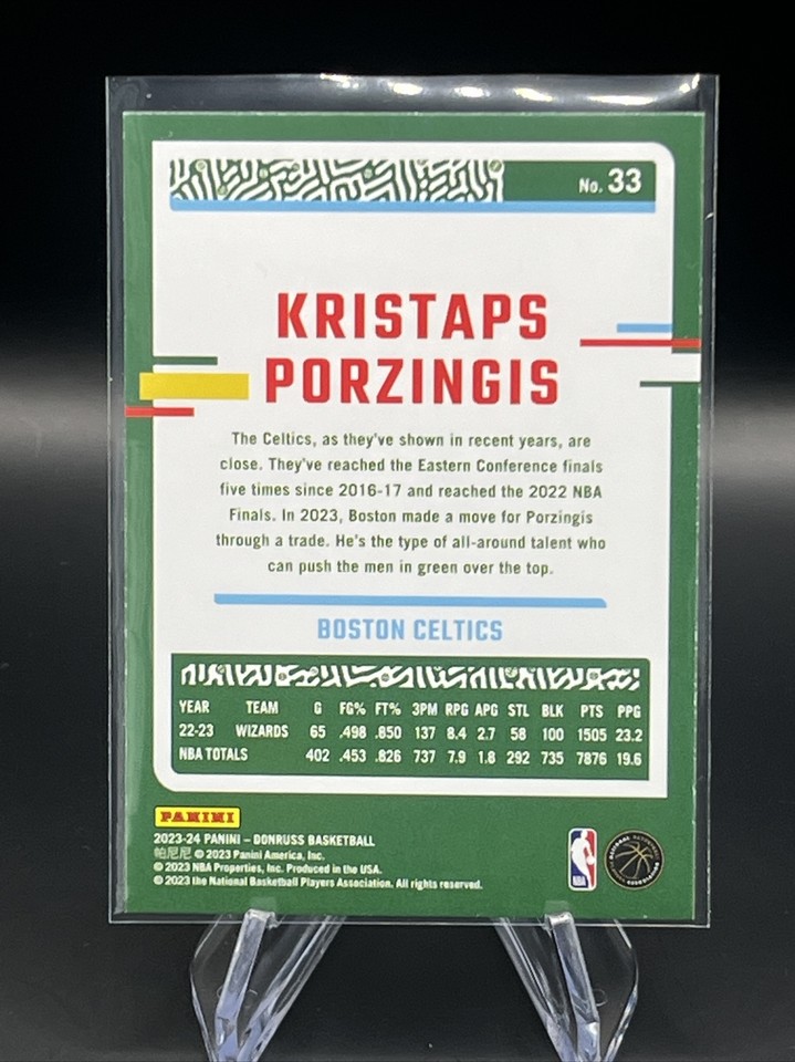 2023 Donruss #33 Kristaps Porzingis Purple Press Proof | eBay