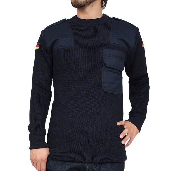 German army navy wool jumper pullover sweater sweatshirt military ...