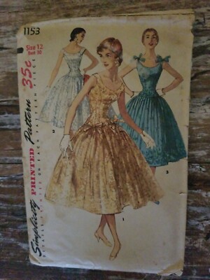 Simplicity 1153 Vintage 50' Misses' One-Piece Dress | eBay