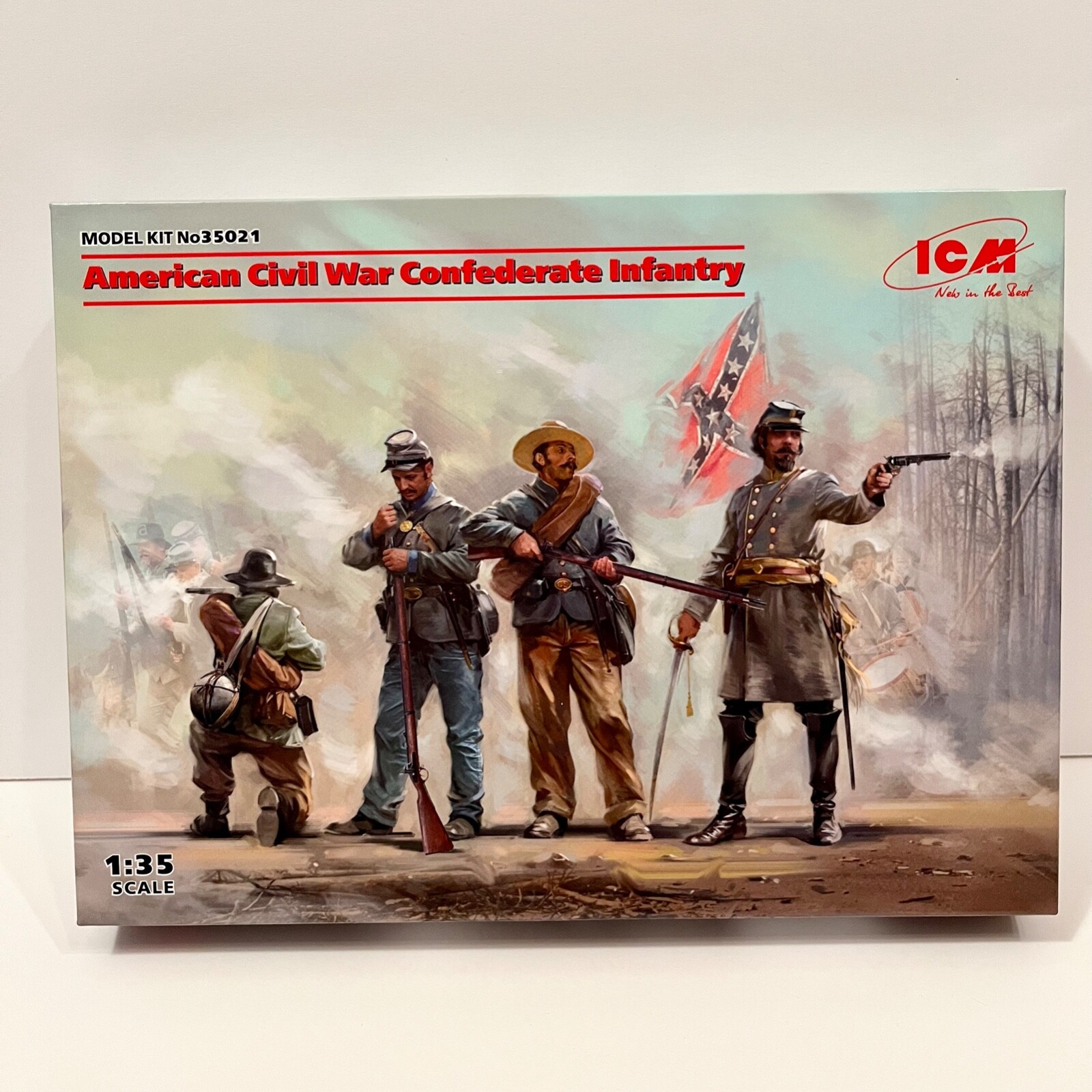ICM 1:35 American Civil War Union Confederate Figures Model Kit #35021 ...